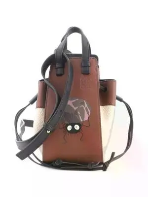 Loewe Spirited Away" Printed Leather And Canvas Mini Shoulder Bag
