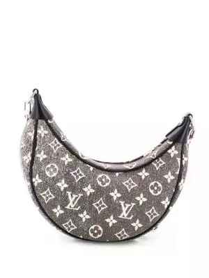 LOUIS VUITTON Monogram Jacquard Denim Hobo Bag - Grey