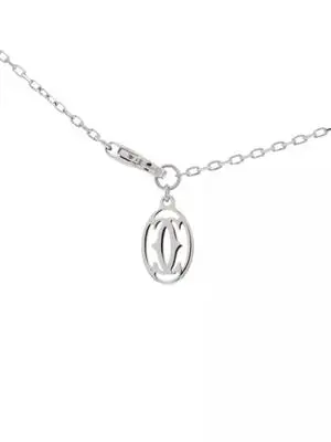 Cartier D'amour Pendant 18k White Gold With Diamond Large Necklace - Silver