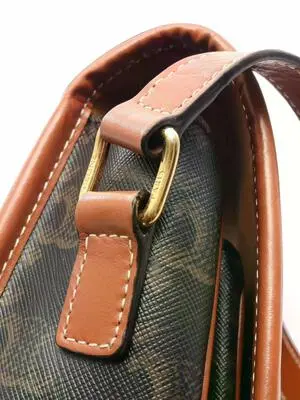 Celine Triomphe Logo Print Cross Body Bag - Brown