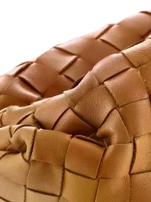 Bottega Veneta The Pouch Intrecciato Nappa Teen Crossbody Bag - Brown