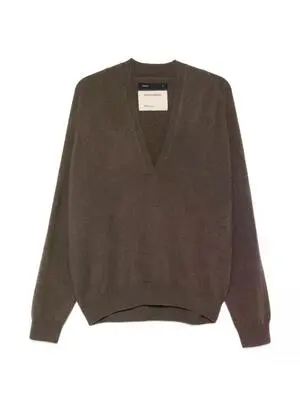 Frenckenberger Johnny V-neck Cashmere Sweater - Brown