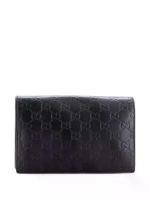 Gucci Signature Wallet On Chain Guccissima Leather Clutch Bag