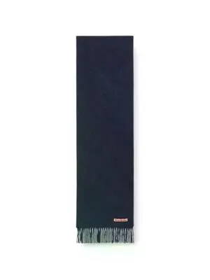Acne Studios Fringe Wool Scarf Skinny - Blue