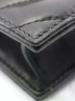 Saint Laurent 2010s Cassandra Envelope Chain Wallet - Black