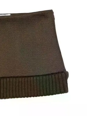 Miu Miu 2000s Mesh-knit Ribbed-trim Mini Skirt