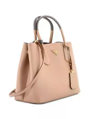 Prada Saffiano Leather Medium Tote Bag - Neutrals