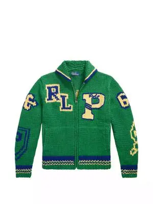 Polo Ralph Lauren Varsity-inspired Wool Full-zip Jumper - Green