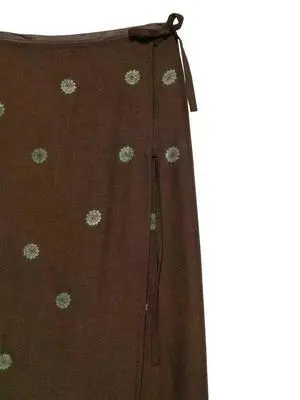 Dries Van Noten 1990s Floral-print Wrap Midi Skirt