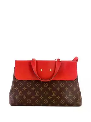 LOUIS VUITTON Monogram Canvas And Leather Satchel - Red