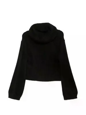 Versace 2000s Cowl-neck Knit Sweater - Black