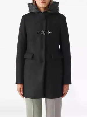 FAY Virginia Hooded Toggle-fastening Coat - Black