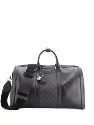 Gucci Gg Coated Canvas And Leather Travel Bag