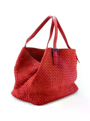 Bottega Veneta A-shape Intrecciato Nappa Large Tote Bag - Red