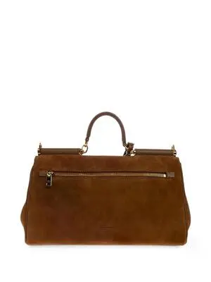 Dolce & Gabbana Sicily Leather-trimmed Tote Bag