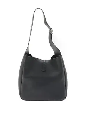 Saint Laurent Small Grained Calfskin Hobo Shoulder Bag - Black