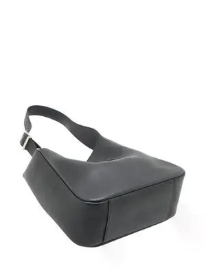 Saint Laurent Small Grained Calfskin Hobo Shoulder Bag - Black