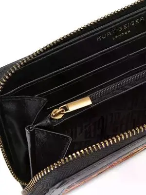 Kurt Geiger Tiger-print Eagle-head Wallet