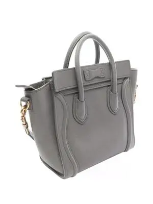 Celine 2000-2026 Nano Leather Luggage Tote Satchel