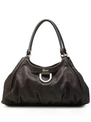 Gucci 2000-2015 Large Calfskin Abbey D Ring Shoulder Bag - Brown