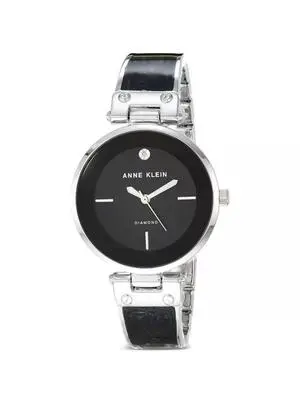 Anne Klein Diamond 34mm Watch - Black