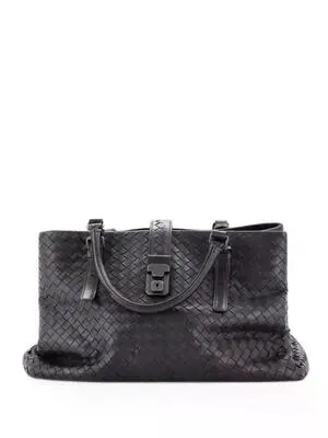 Bottega Veneta Roma Bag Intrecciato Nappa Large Tote Bag - Brown
