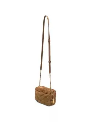 Saint Laurent Quilted-suede Crossbody Bag