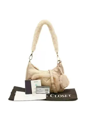 Prada Re-edition Shearling Shoulder Bag