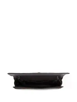 LE SILLA Crocodile-effect Suede Clutch Bag
