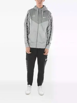 Nike Logo-print Zip-up Hoodie - Grey