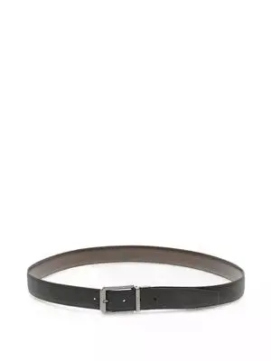 Zegna Reversible Hammered Leather Belt