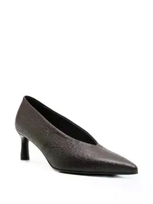 HALMANERA Jade Ostrich-effect Heeled Pumps