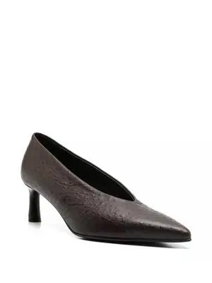 HALMANERA Jade Ostrich-effect Heeled Pumps