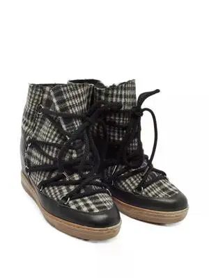 ISABEL MARANT VINTAGE Nowels Houndstooth Snow Boots