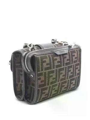 Fendi 2020s Double Baguette Shoulder Bag - Brown
