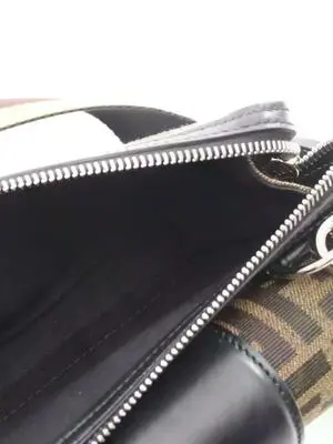 Fendi 2020s Double Baguette Shoulder Bag - Brown