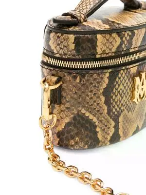 Amiri Nano Snake-effect Logo-plaque Vanity Mini Bag
