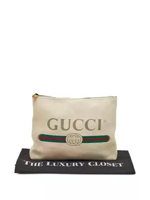 Gucci Logo Portfolio Clutch Bag