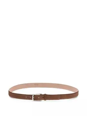 Zegna Suede Buckle-fastening Belt - Brown