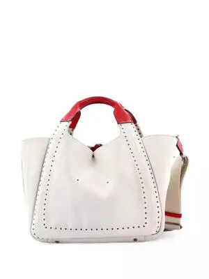 Valentino Garavani Atelier 01 Studded Canvas Medium Tote Bag - Neutrals