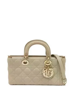 Dior 2022 Lady D-joy Leather Tote Bag - Neutrals