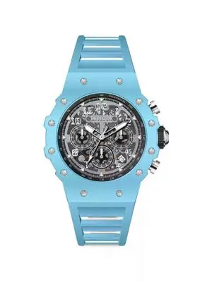 INVICTA Chronograph Watch With Silicone Strap - Silver