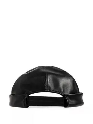 Moschino Logo-patch Leather Hat