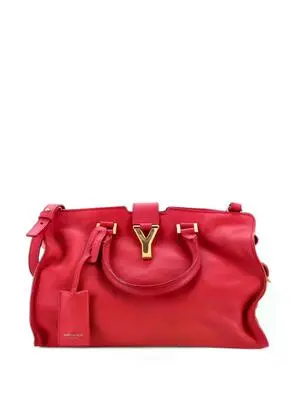 Saint Laurent Classic Y Cabas Leather Small Satchel - Pink