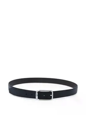 Montblanc Textured Leather Belt - Black