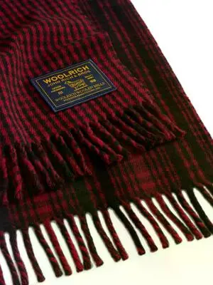 Woolrich Check Fringed Cape