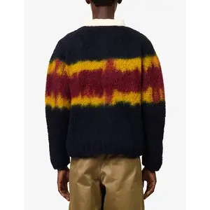 Sacai Chusen-dyed Collared Wool-blend Jumper