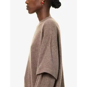 DARKPARK Troy Double-sleeve Cashmere And Wool Knit Jumper - Brown