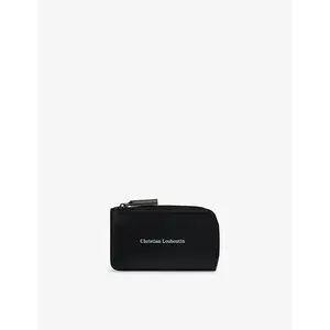 CHRISTIAN LOUBOUTIN Canopy Zipped Leather Card Holder - Black