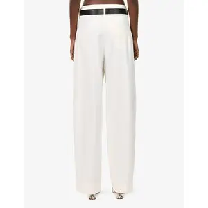 DARKPARK Ronda Belted Pleated Woven Trousers